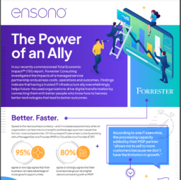 Forrester TEI Report Infographic | Ensono